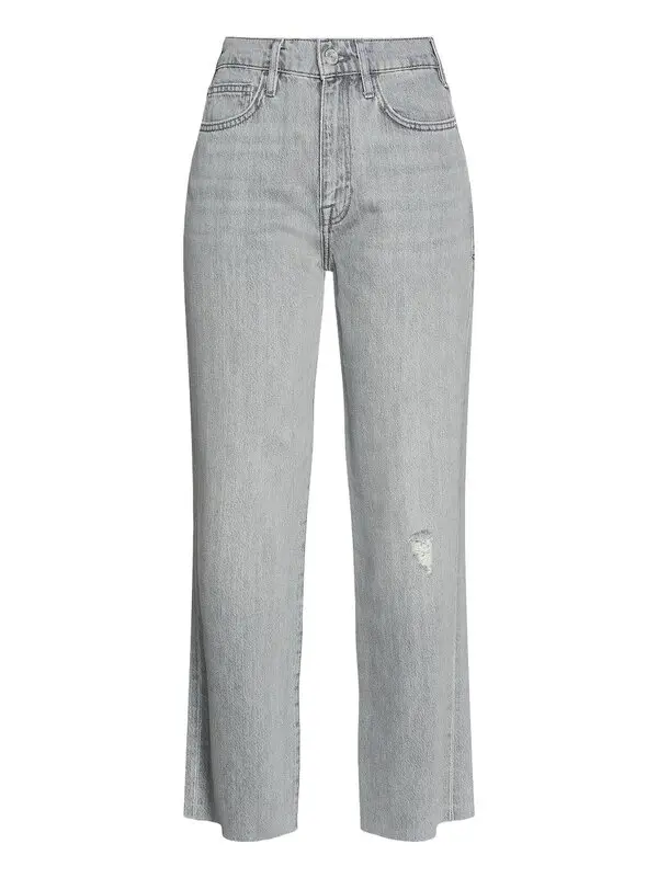 FRAME Le Jane Cropped Straight-leg Jeans - Gray