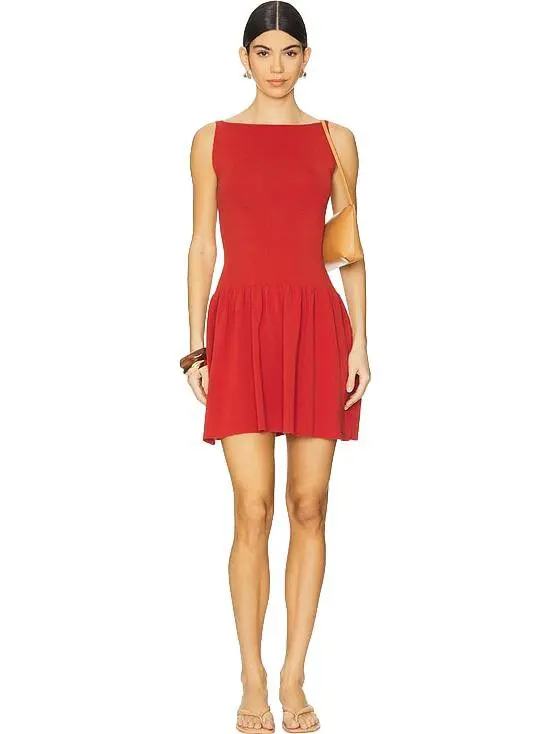Faithfull The Brand Monique Mini Dress - Brick