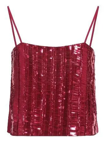 Pinko Sequin-appliqued Crop Top - Red
