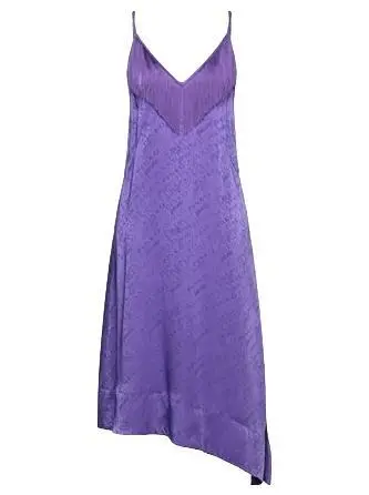 Pinko Midi Asymmetric Jacquard Dress - Purple