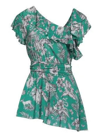 Pinko Floral-print Crepe Top - Green
