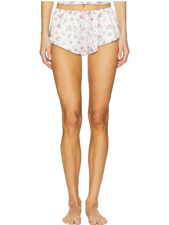 For Love & Lemons That's Amore Sleep Shorts - White