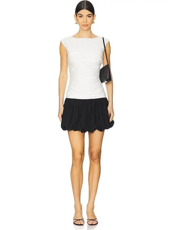 NICHOLAS Magda Mini Dress - Ivory & Black