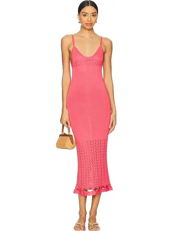 Peixoto Nora Knit Dress - Sunkist Coral