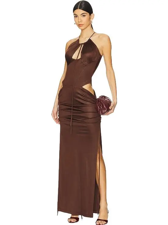 KNWLS Cu Dress - Brown Burn