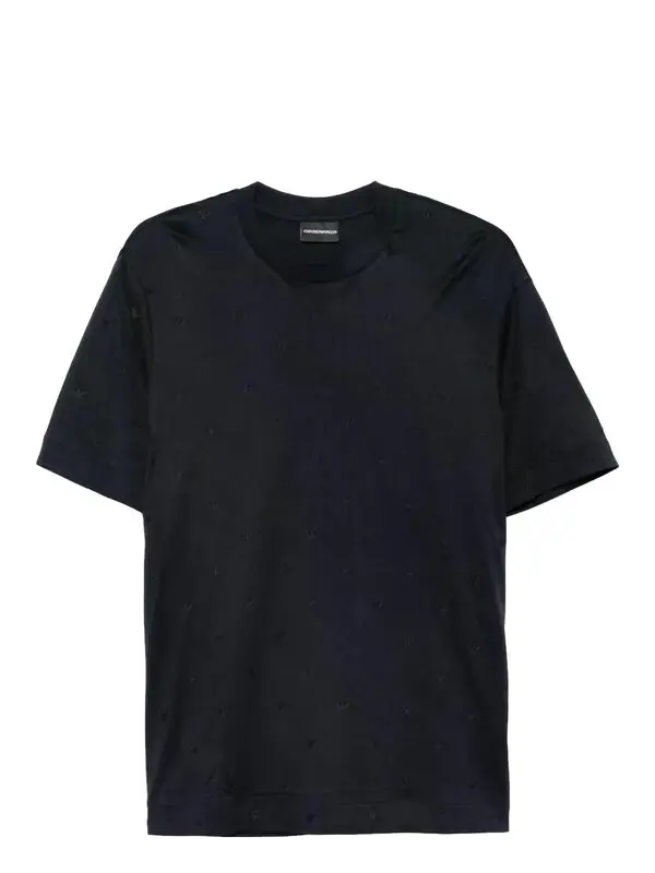 Emporio Armani Logo-embroidered T-shirt - Blue