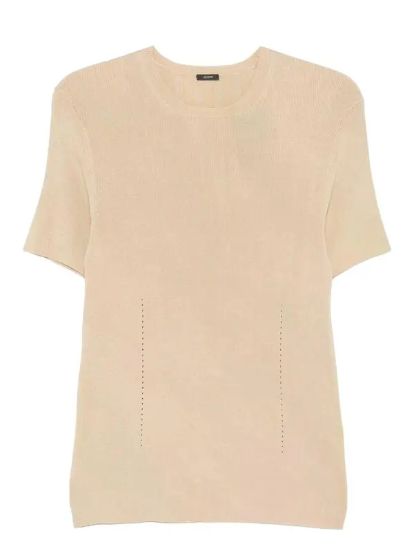 JOSEPH Ribbed T-shirt - Neutrals