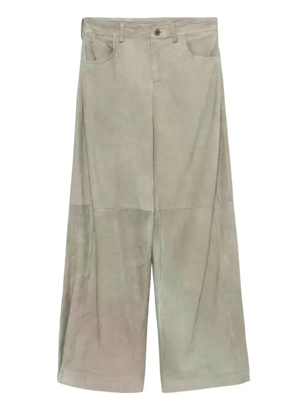 SALVATORE SANTORO Leather Trousers - Green