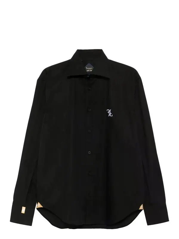 BILLIONAIRE Logo-embroidered Shirt - Black