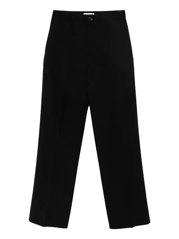 JIL SANDER Virgin-wool Gabardine Trousers - Black
