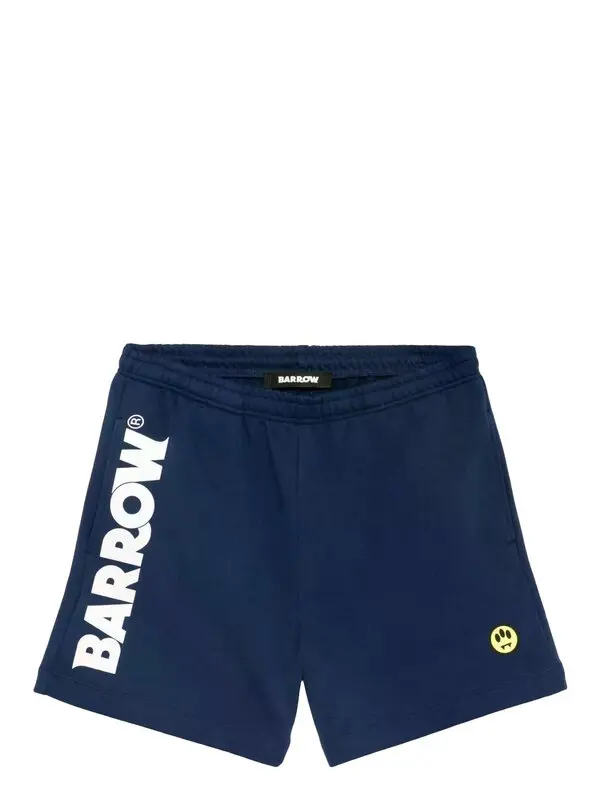 BARROW Logo-print Shorts - Blue