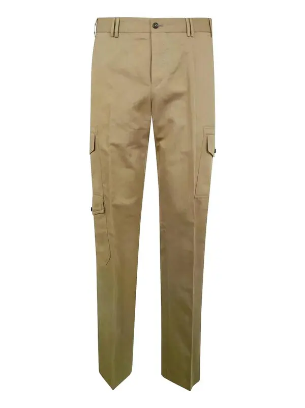 PT TORINO Cotton Straight-leg Trousers - Neutrals
