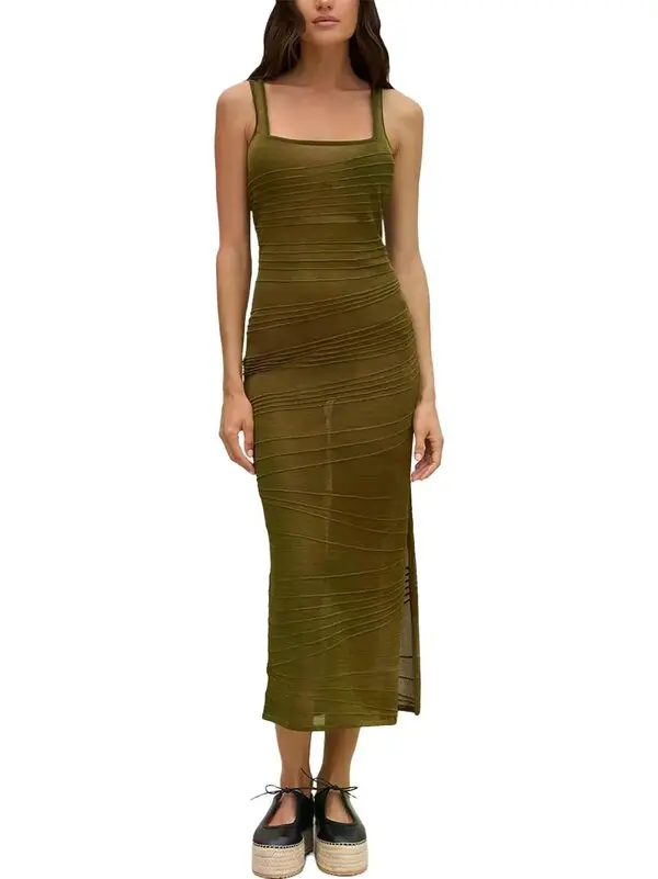 Cult Gaia Mai Knitted Midi Dress - Green