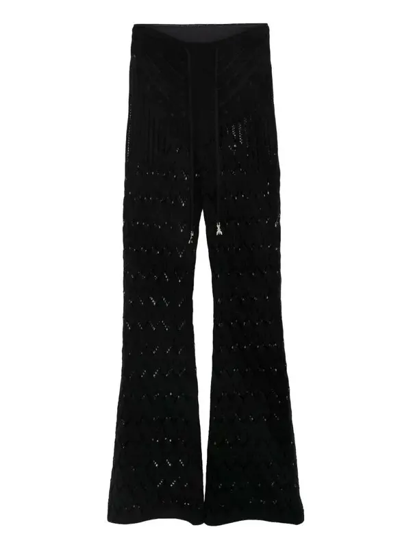 Patrizia Pepe Openwork Trousers - Black