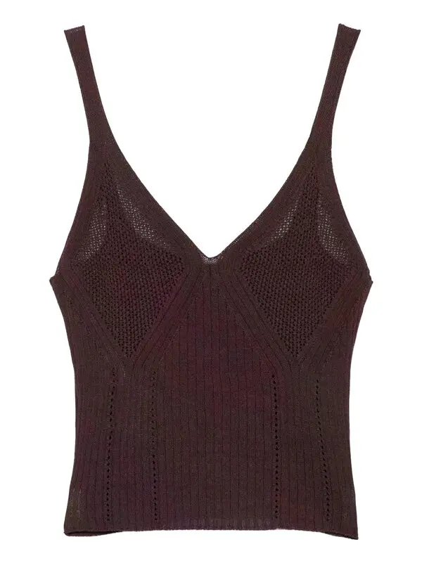 TWINSET Knitted Tank Top - Brown