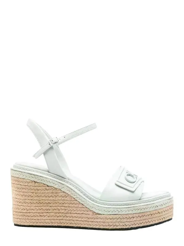 Calvin Klein 85mm Wedge Espadrilles - Green
