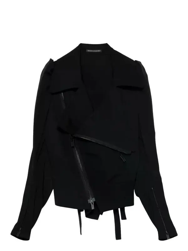 Yohji Yamamoto Wool Biker Jacket - Black