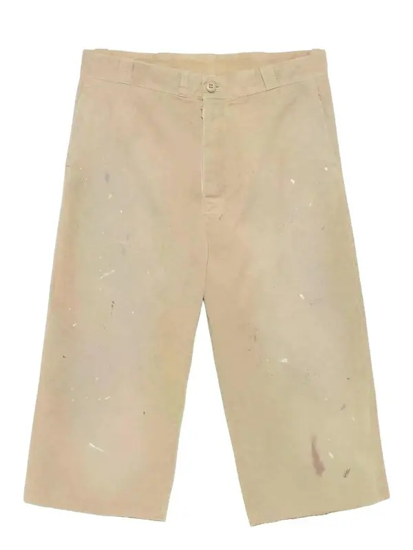 MAISON MARGIELA Paint-splatter Shorts - Neutrals