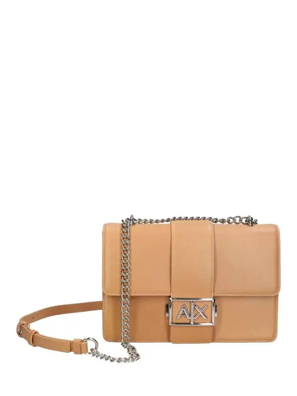 Armani Exchange Logo-plaque Crossbody Bag - Brown