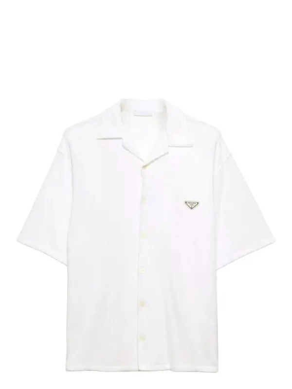 Prada Short-sleeve Terry-cloth Shirt - White