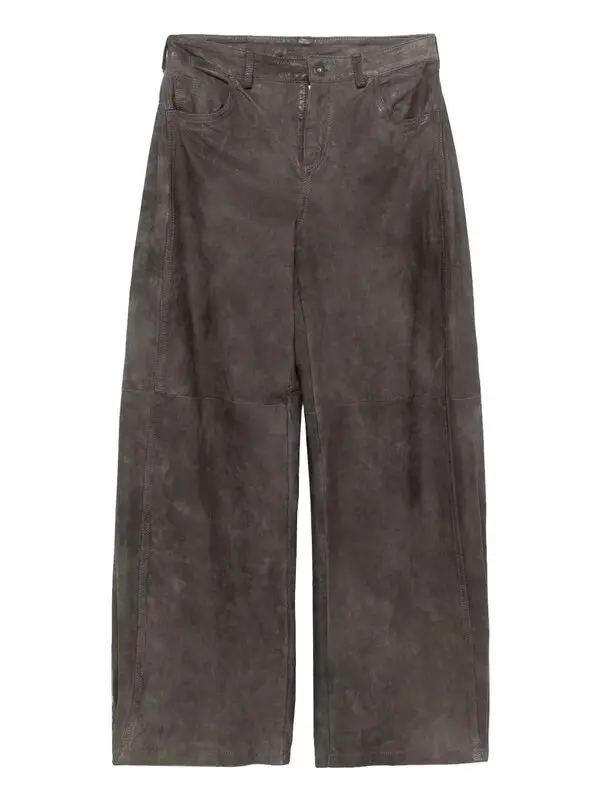 SALVATORE SANTORO Leather Trousers - Grey