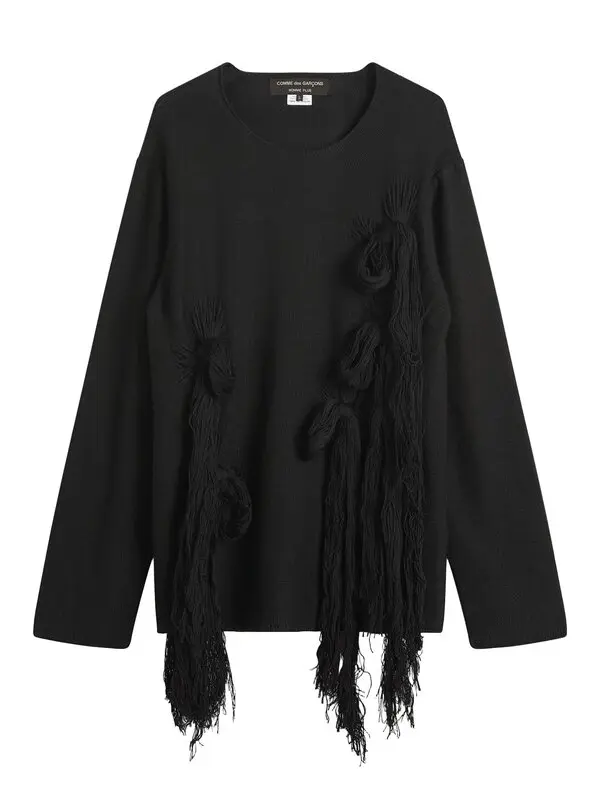 Comme Des Garçons Wool Knot Knit - Black
