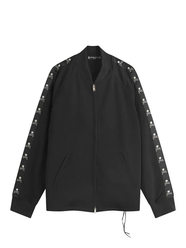 MASTERMIND WORLD Skull Tape Zip-up Track Jacket - Black