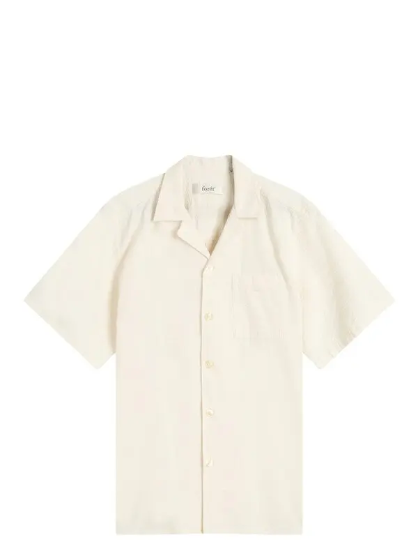 FORET Hush Seersucker Vacation Shirt - Cloud