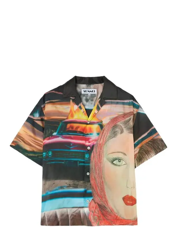 Sunnei Annemarie Printed Shirt - Black