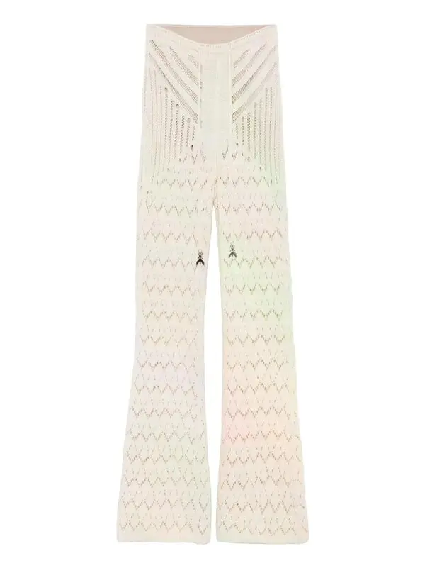 Patrizia Pepe Openwork Trousers - Neutrals