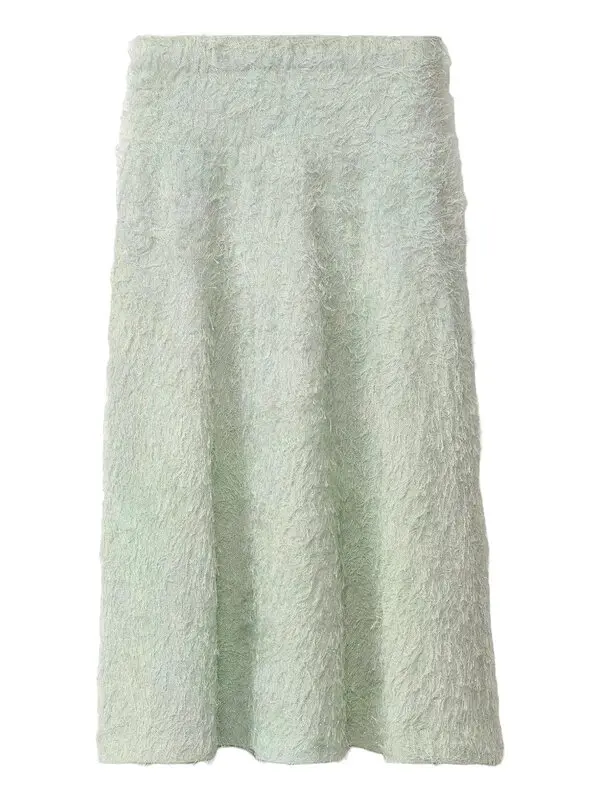 Fabiana Filippi Frayed-effect Midi Skirt - Green