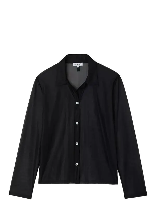 Sunnei Shher Tulle Shirt - Black