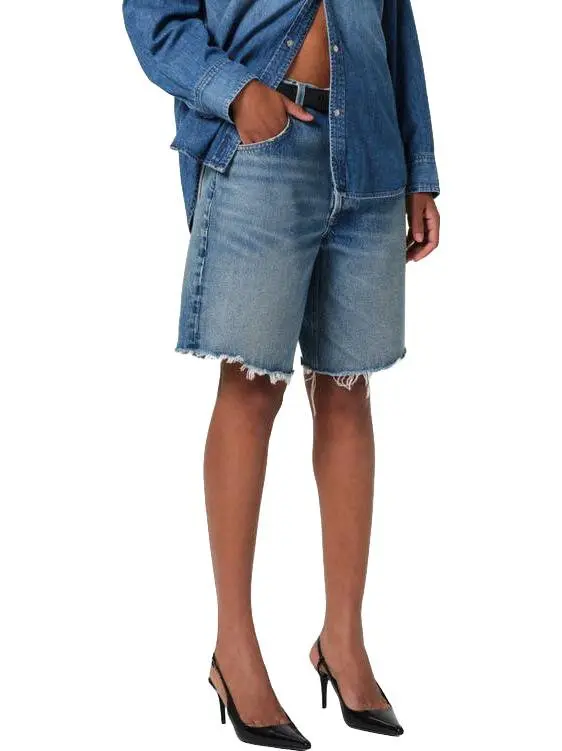Citizens Of Humanity Ayla High-waist Bermuda Denim Shorts - Babylonia