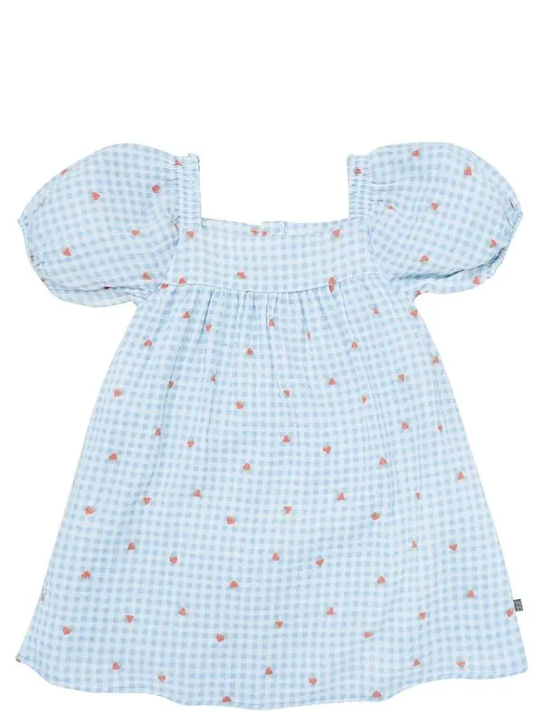 MODERN MOMENTS™ BY GERBER Puff Sleeve Dress - Strawberry Gingham
