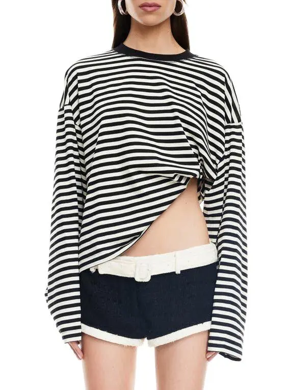 Lioness Bloom Stripe Top - Onyx Stripe