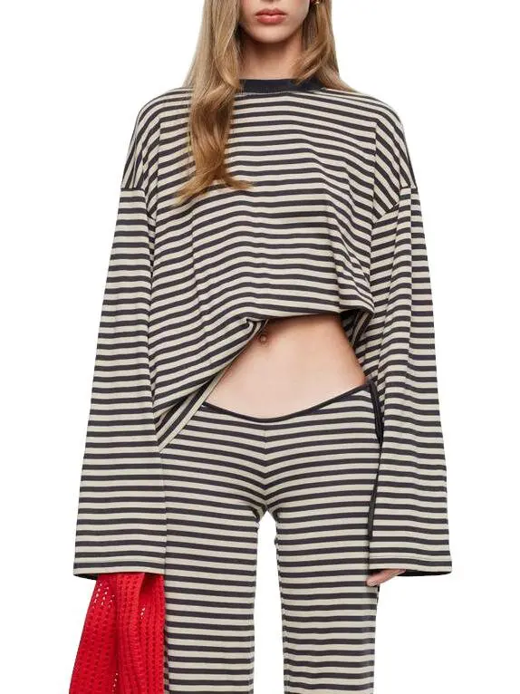 Lioness Bloom Stripe Top - Slate Stripe