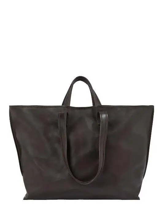 KASSL EDITIONS Leather Tote - Dark Brown