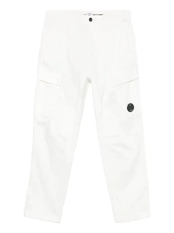 C.P. COMPANY Lens-detail Cargo Trousers - White