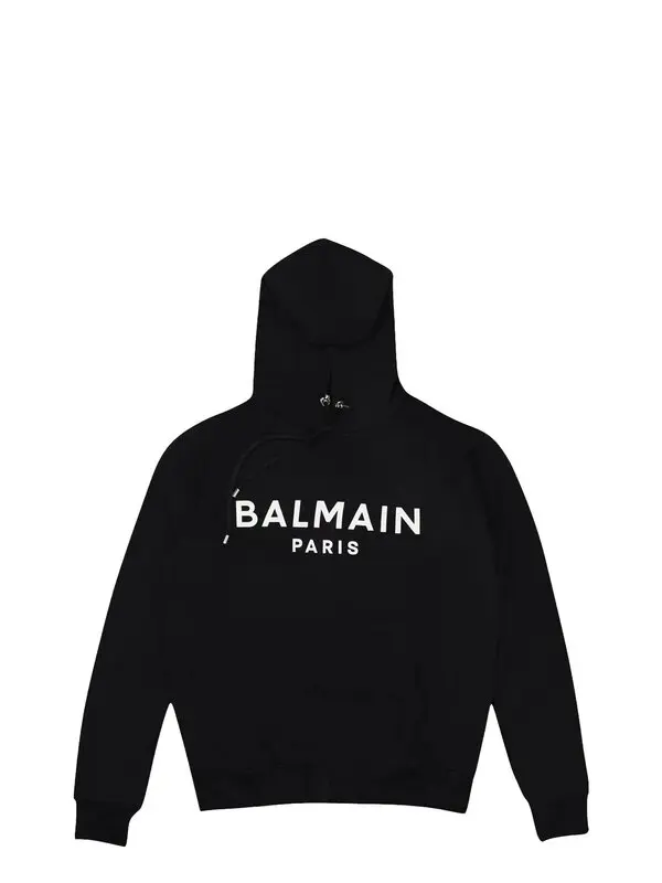 Balmain Printed Hoodie - Black