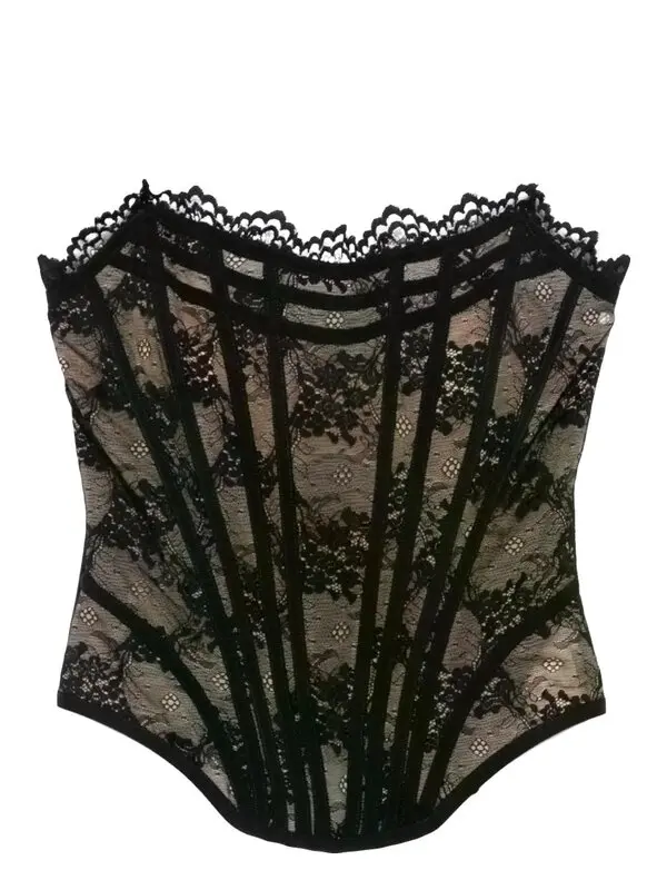 Giuseppe Di Morabito Lace Corset Top - Black
