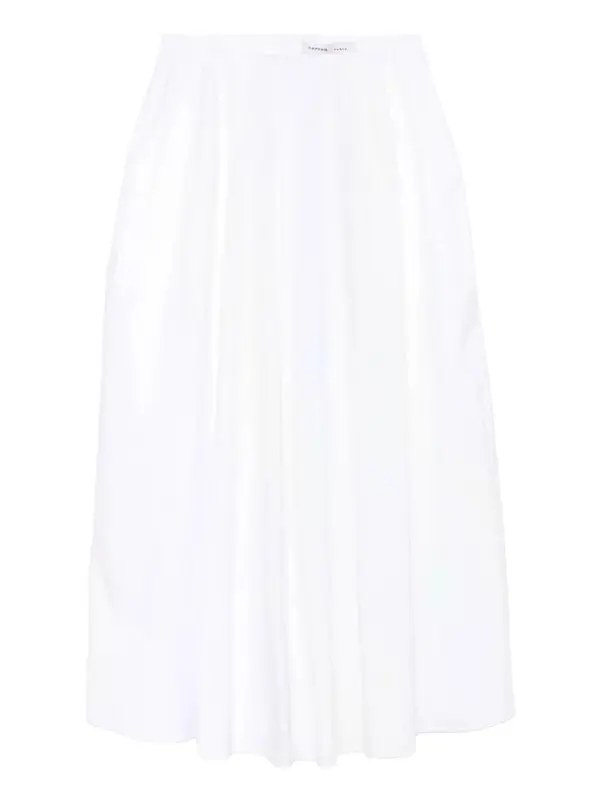 Carven Cotton Midi Skirt - White