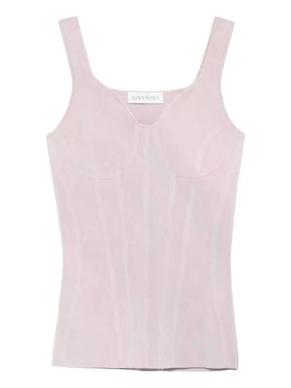 Nina Ricci Panelled Tank Top - Pink