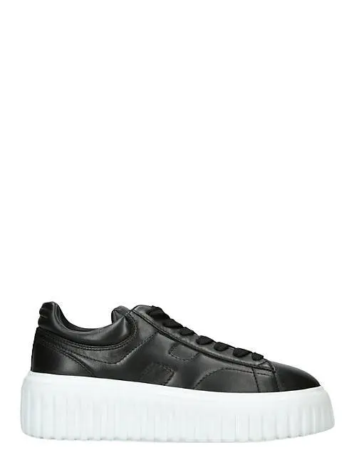 Hogan H-stripes Branded Leather Low-top Trainers - Blk/other