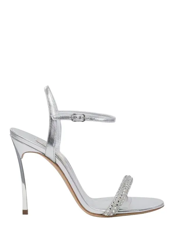 Casadei Crystal-embellished Stiletto Sandals - Silver