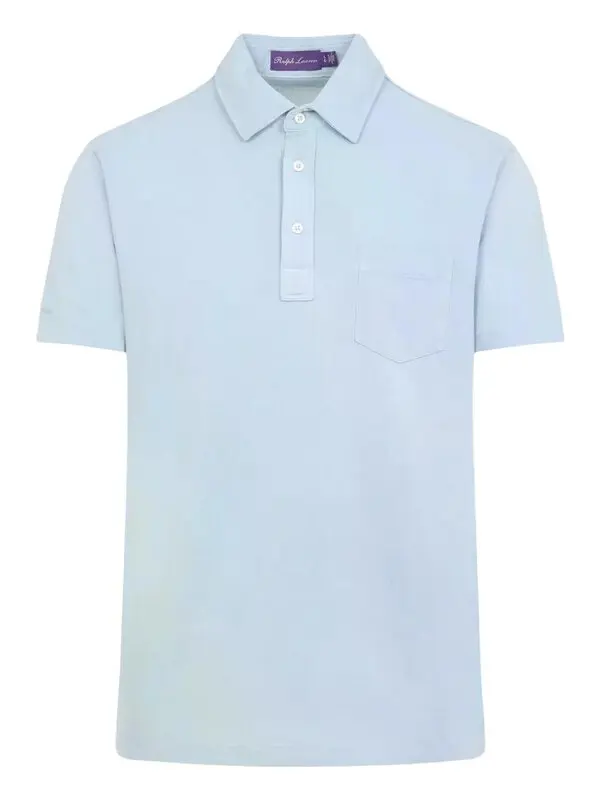 Ralph Lauren Purple Label Piqué-weave Polo Shirt - Blue