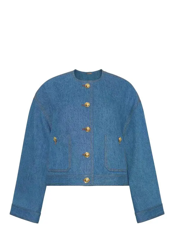 Adam Lippes Nessy Denim Jacket - Blue