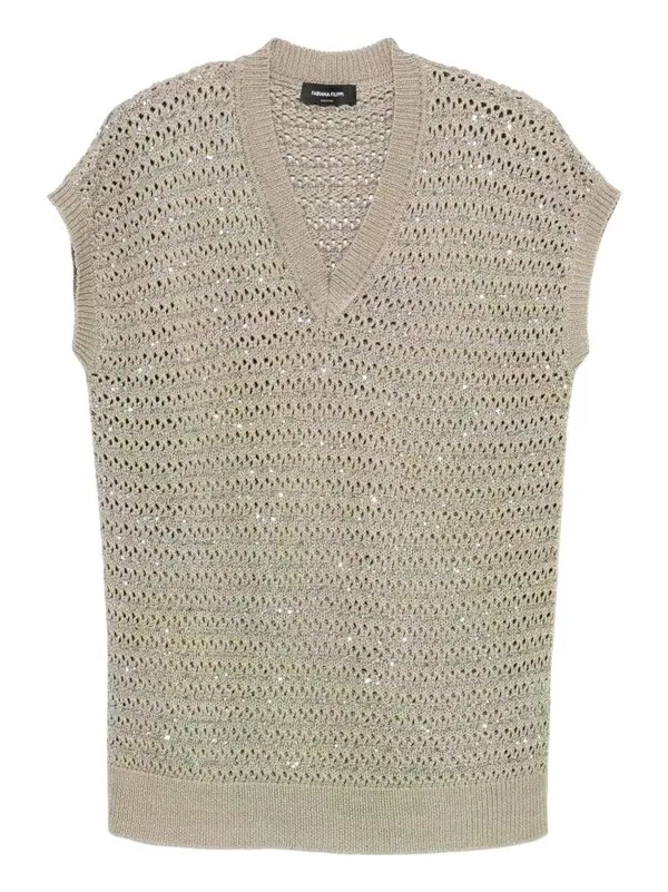 Fabiana Filippi Sequinned Vest - Brown