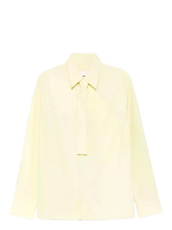 JIL SANDER Cotton Poplin Shirt - Yellow