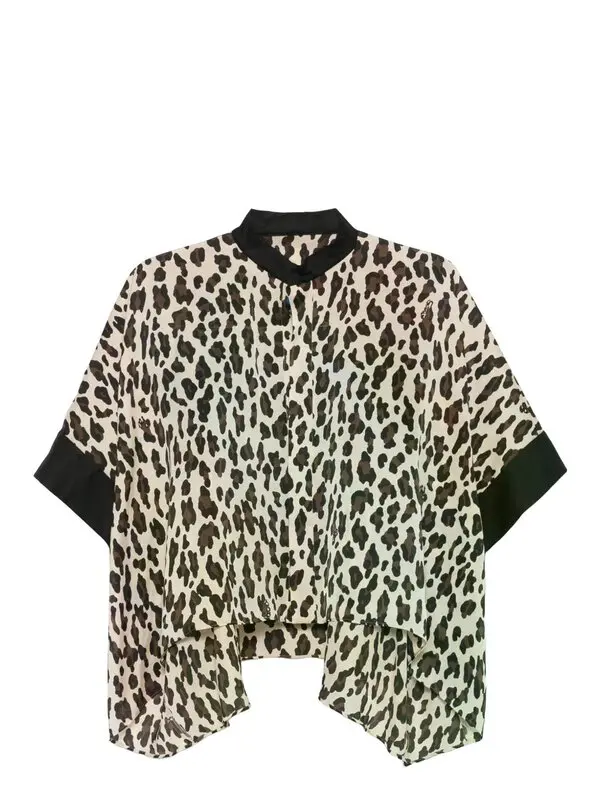 Sacai Leopard-print Blouse - Black