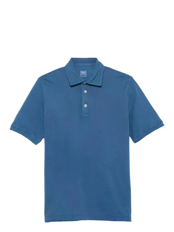Fedeli Piqué Polo Shirt - Blue